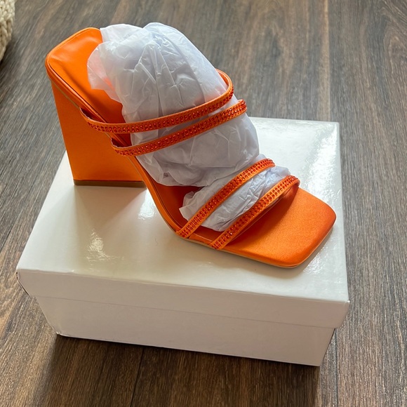 Meshki | Shoes | Meshki Robyn Diamant Strap Block Heels | Poshmark